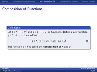 Benginning Calculus Lecture notes 1 - functions | PDF