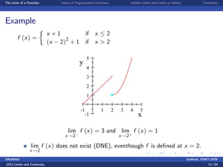 Benginning Calculus Lecture notes 2 - limits and continuity | PDF