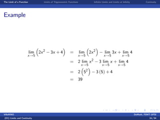 Benginning Calculus Lecture notes 2 - limits and continuity | PDF