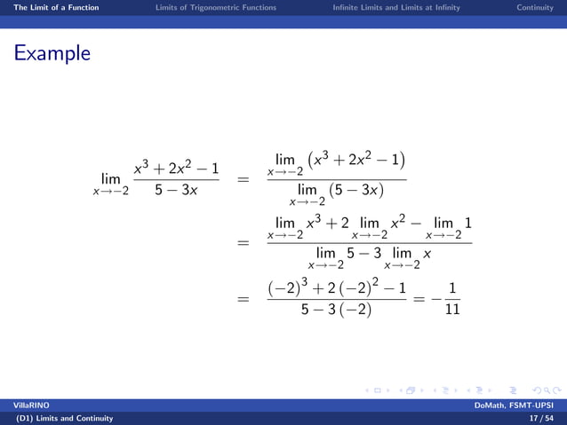 Benginning Calculus Lecture notes 2 - limits and continuity | PDF ...