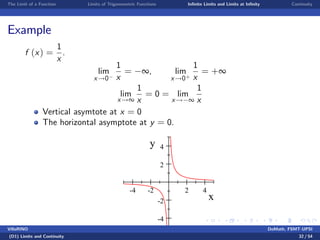 Benginning Calculus Lecture notes 2 - limits and continuity | PDF