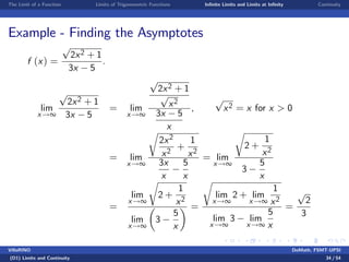 Benginning Calculus Lecture notes 2 - limits and continuity | PDF