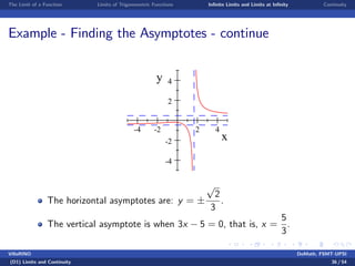 Benginning Calculus Lecture notes 2 - limits and continuity | PDF