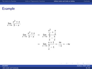 Benginning Calculus Lecture notes 2 - limits and continuity | PDF
