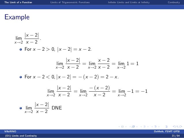 Benginning Calculus Lecture Notes 2 Limits And Continuity