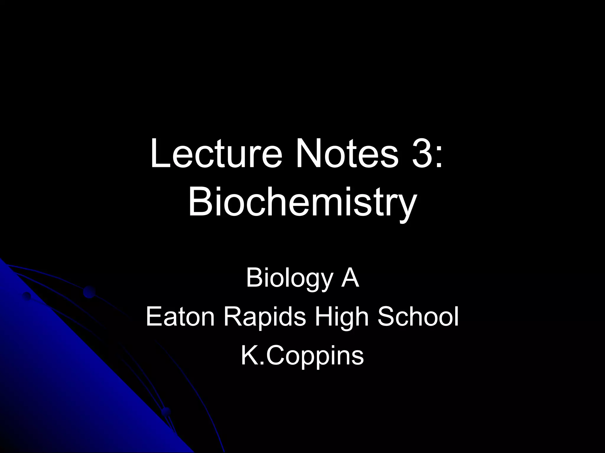 biochemistry basics | PPT