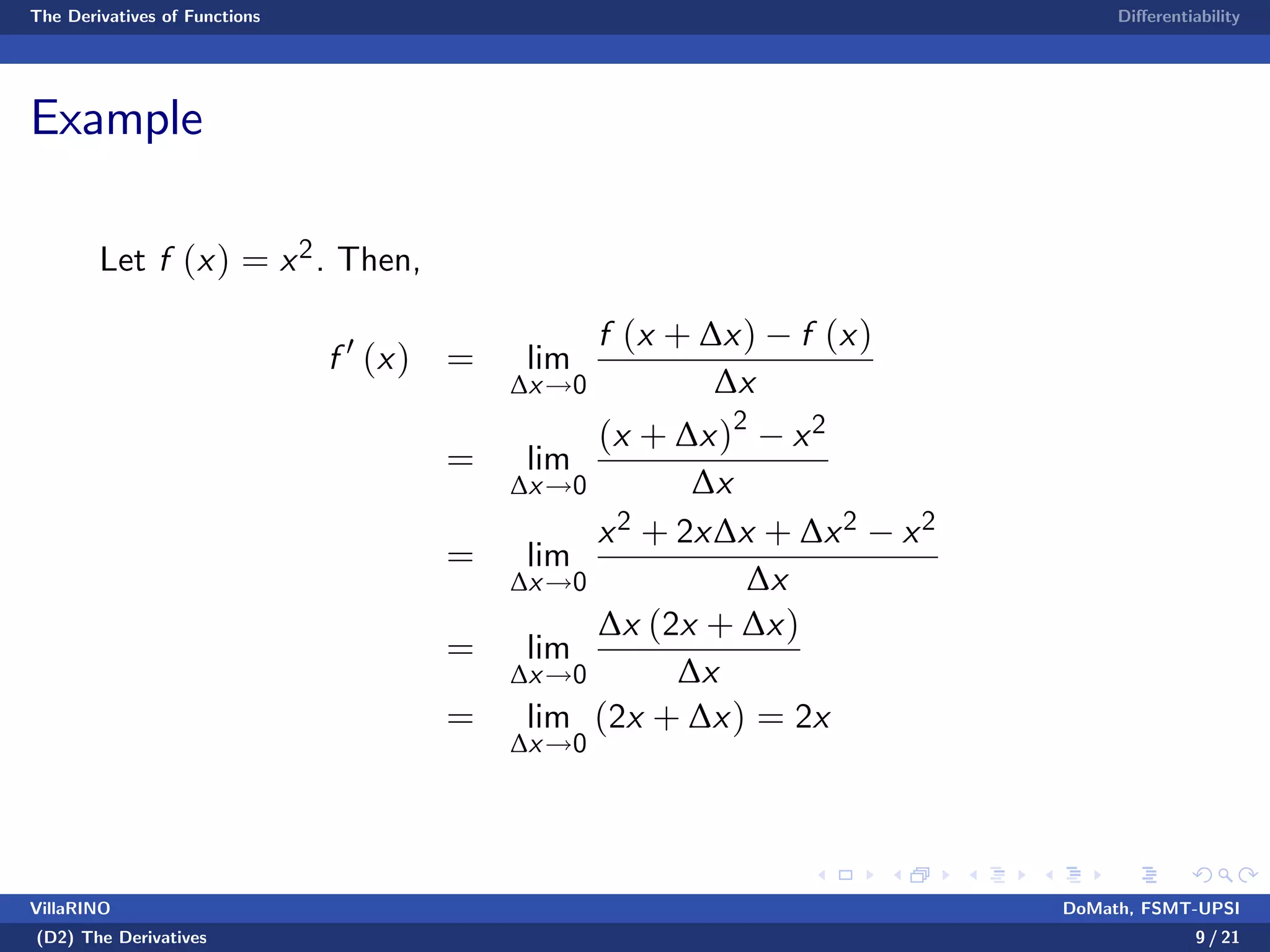 Benginning Calculus Lecture notes 3 - derivatives | PDF