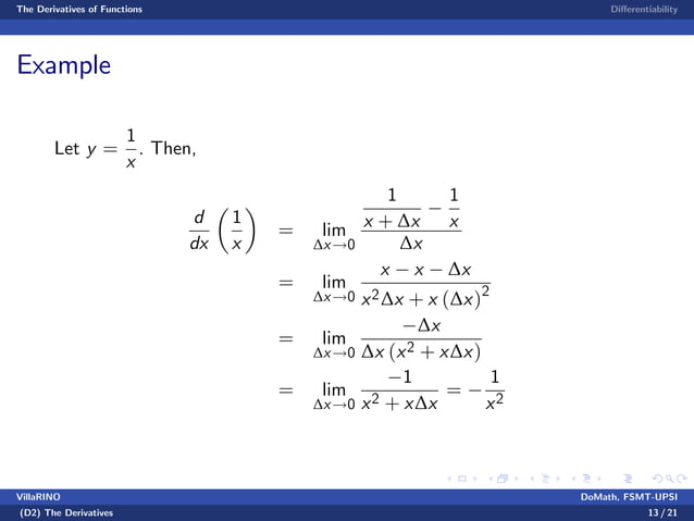 Benginning Calculus Lecture notes 3 - derivatives | PDF