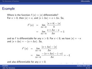 Benginning Calculus Lecture notes 3 - derivatives | PDF