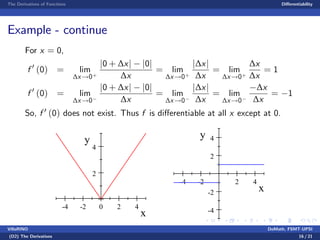 Benginning Calculus Lecture notes 3 - derivatives | PDF