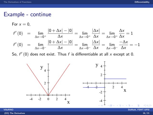 Benginning Calculus Lecture notes 3 - derivatives | PDF