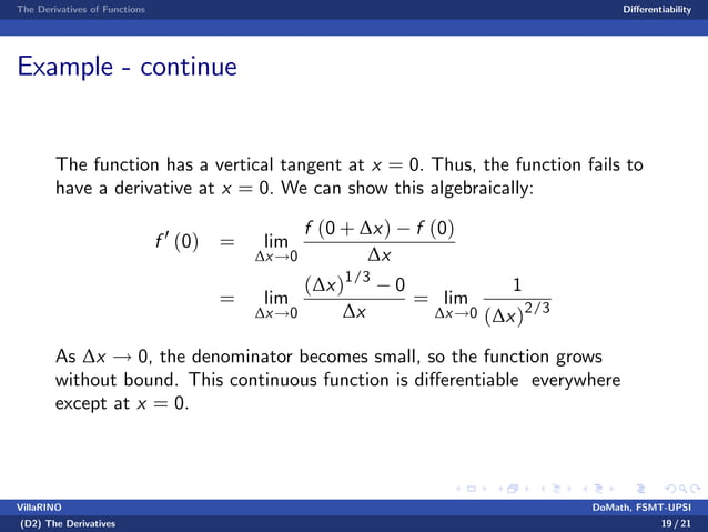 Benginning Calculus Lecture notes 3 - derivatives | PDF