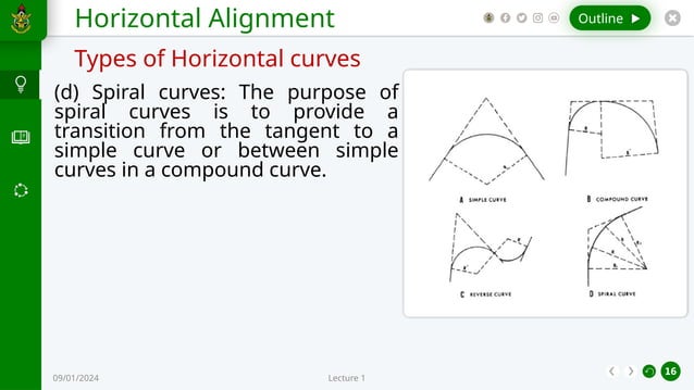 Lecture notes 3 Horizontal and Vertical alignments.pptx | Geography ...