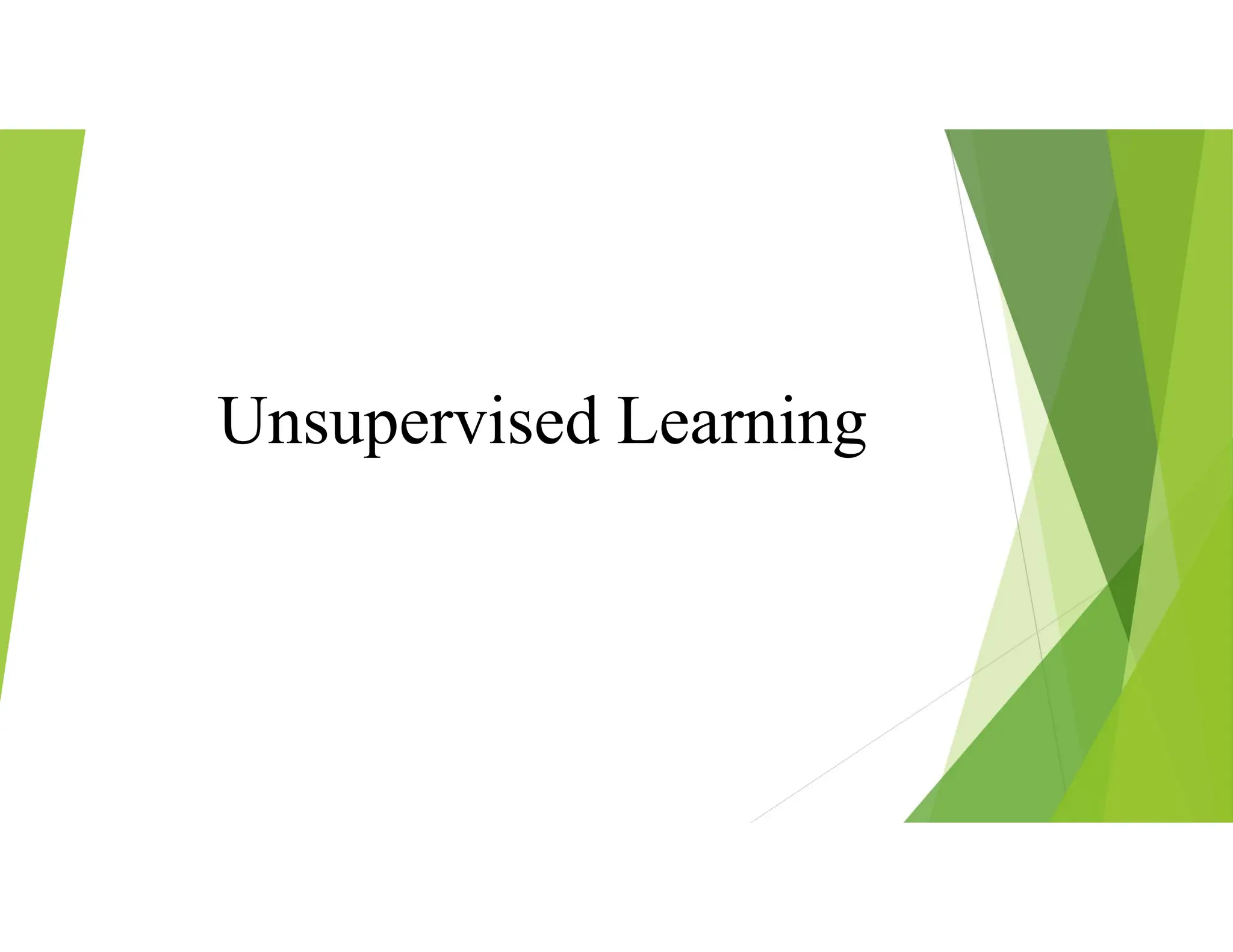 Lecture Notes 4 Soft Computing Unsupervised Learning Reducedpdf