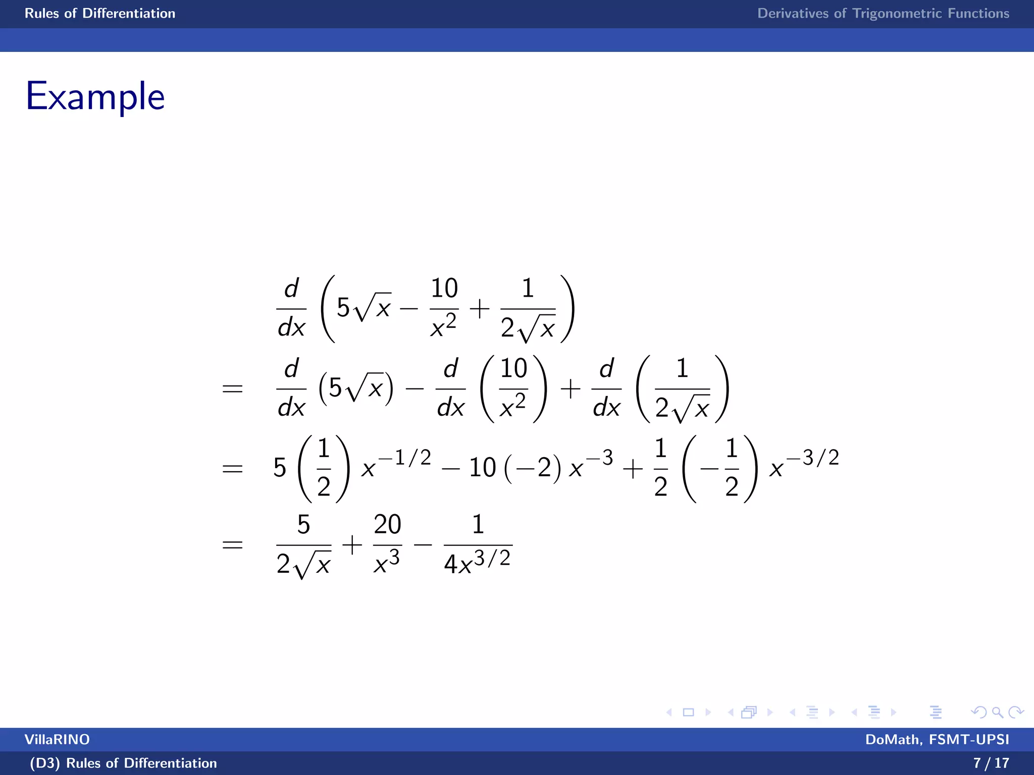 Benginning Calculus Lecture notes 4 - rules | PPT