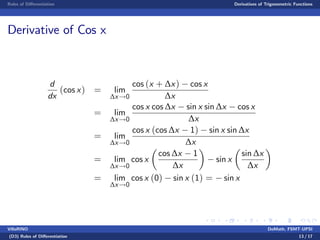 Benginning Calculus Lecture notes 4 - rules | PDF