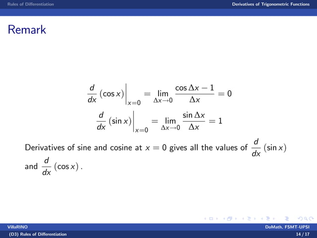 Benginning Calculus Lecture notes 4 - rules | PDF