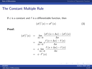Benginning Calculus Lecture notes 4 - rules | PDF