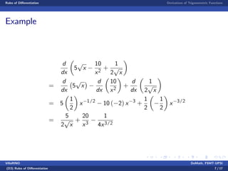 Benginning Calculus Lecture notes 4 - rules | PDF