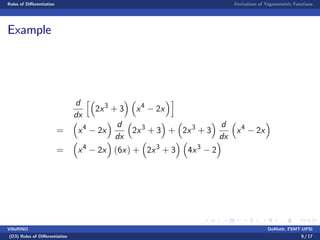 Benginning Calculus Lecture notes 4 - rules | PDF