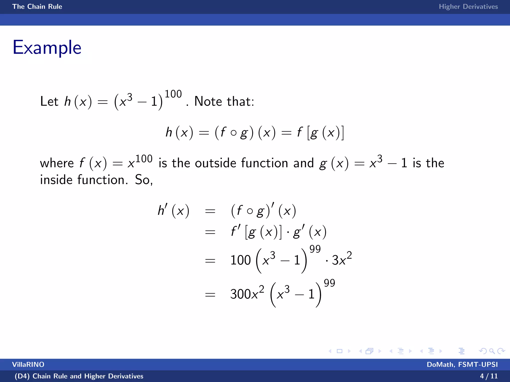 Benginning Calculus Lecture notes 5 - chain rule | PPT