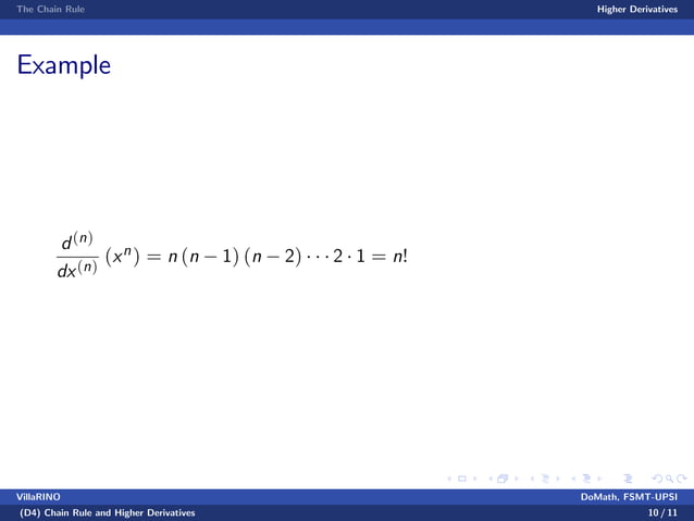 Benginning Calculus Lecture notes 5 - chain rule | PPT