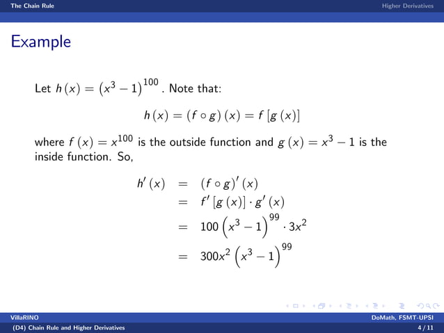 Benginning Calculus Lecture notes 5 - chain rule | PPT