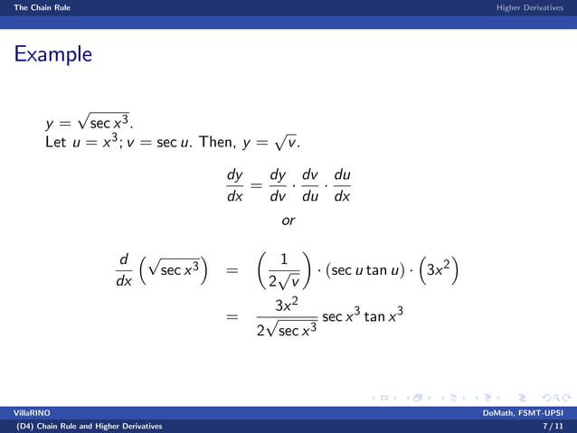 Benginning Calculus Lecture notes 5 - chain rule | PPT