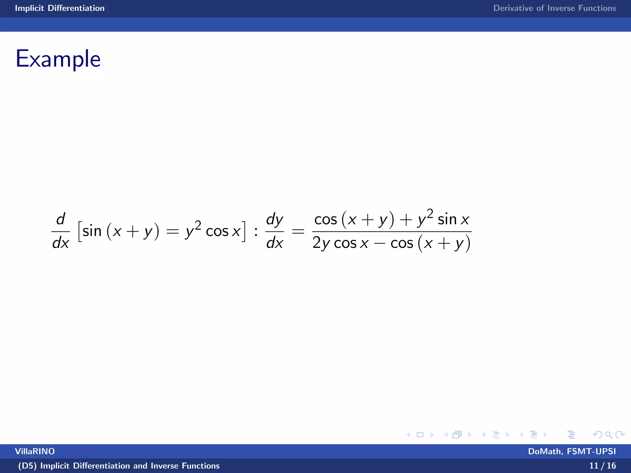 Benginning Calculus Lecture notes 6 - implicit differentiation | PPT