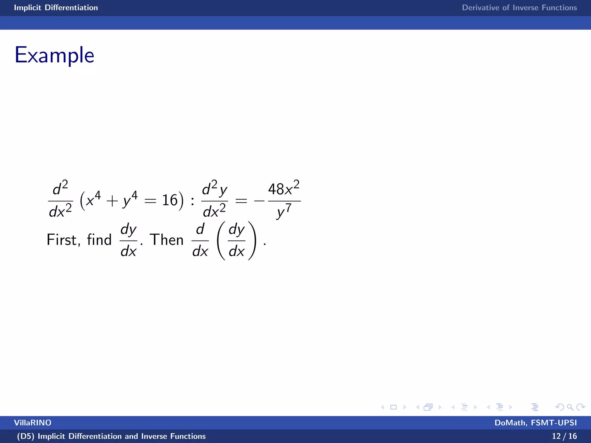 Benginning Calculus Lecture notes 6 - implicit differentiation | PPT