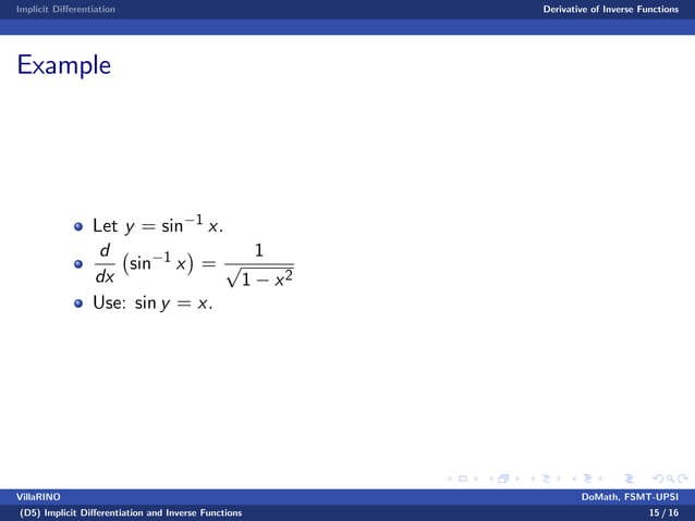 Benginning Calculus Lecture notes 6 - implicit differentiation | PPT