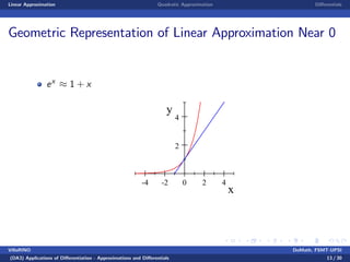 Benginning Calculus Lecture notes 8 - linear, quadratic approximation | PPT