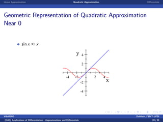 Benginning Calculus Lecture notes 8 - linear, quadratic approximation | PPT
