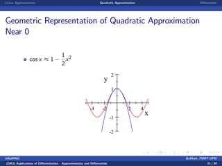 Benginning Calculus Lecture notes 8 - linear, quadratic approximation | PPT