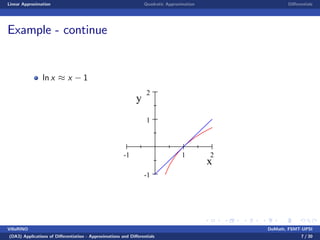 Benginning Calculus Lecture Notes 8 - Linear, Quadratic Approximation | Ppt