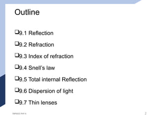 geometric optics lecture notes for physics | PPTX