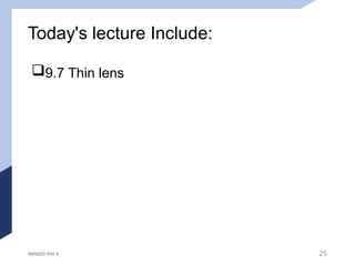 geometric optics lecture notes for physics | PPTX