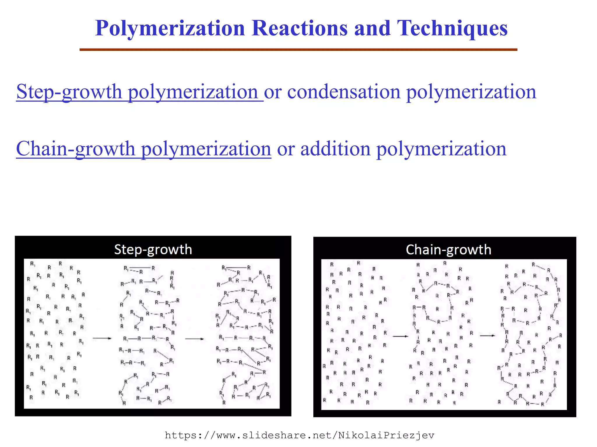 Lecture: Polymerization Reactions and Techniques | PDF