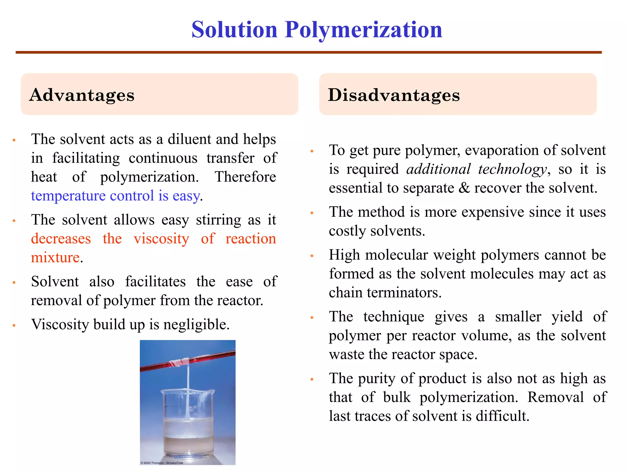 Lecture: Polymerization Reactions and Techniques | PDF