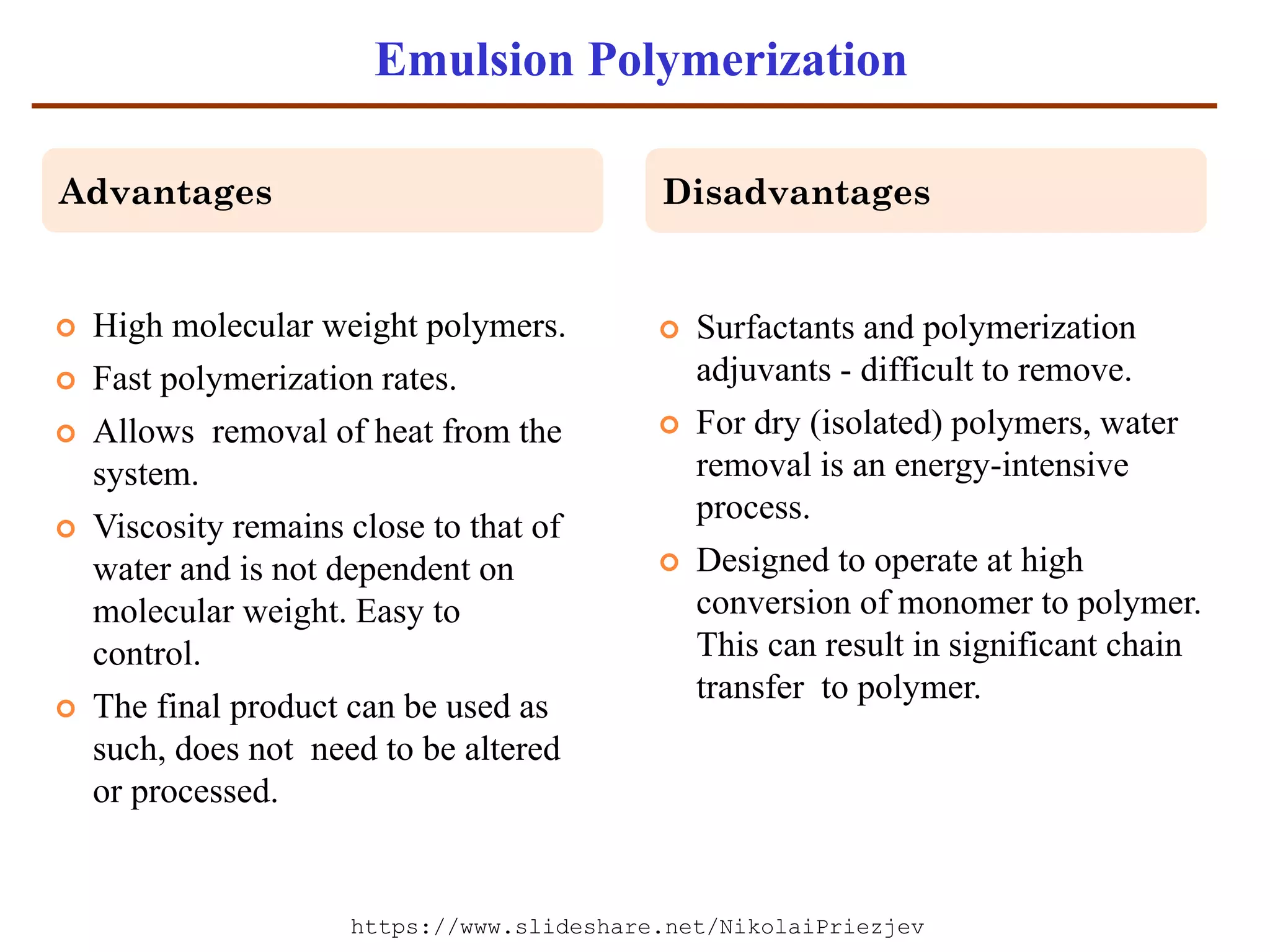Lecture: Polymerization Reactions and Techniques | PDF