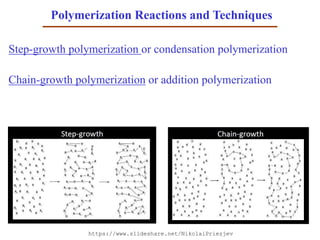Lecture: Polymerization Reactions and Techniques | PDF