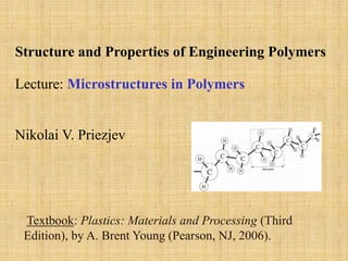 Lecture: Microstructures in polymers | PDF