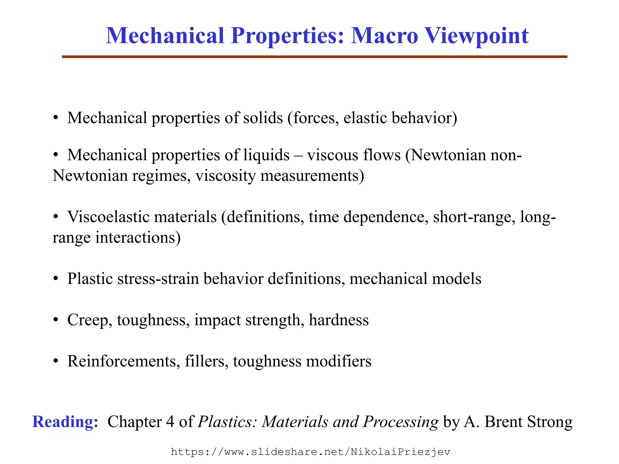 Lecture: Mechanical Properties: Macro Viewpoint | PDF