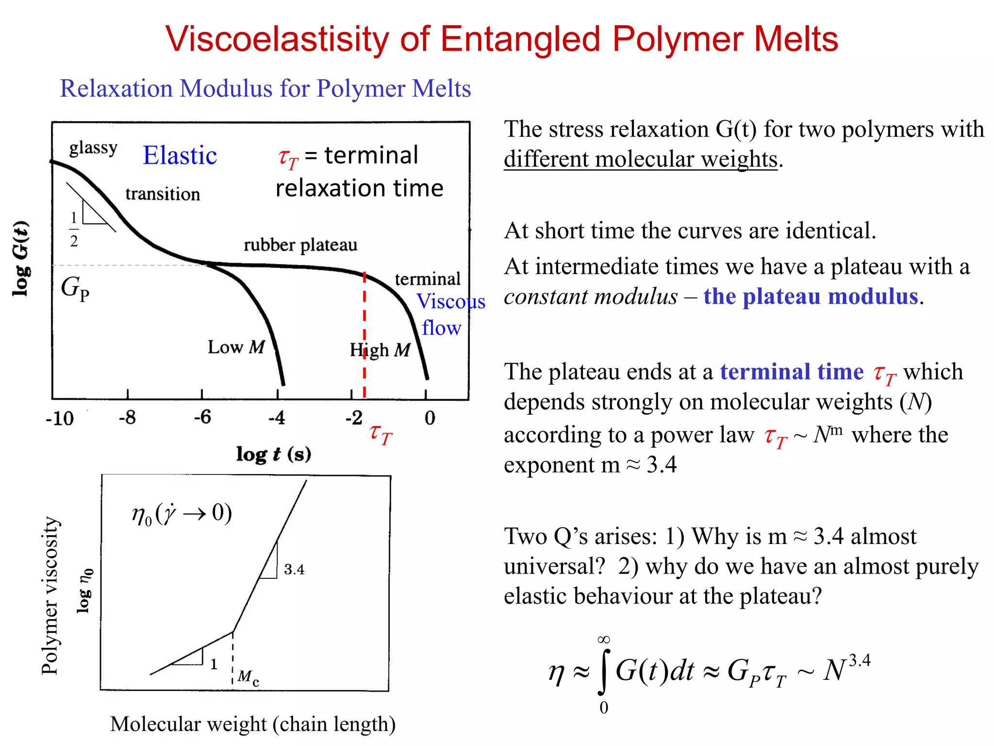 Lecture: Dynamics of Polymer Solutions and Melts | PDF