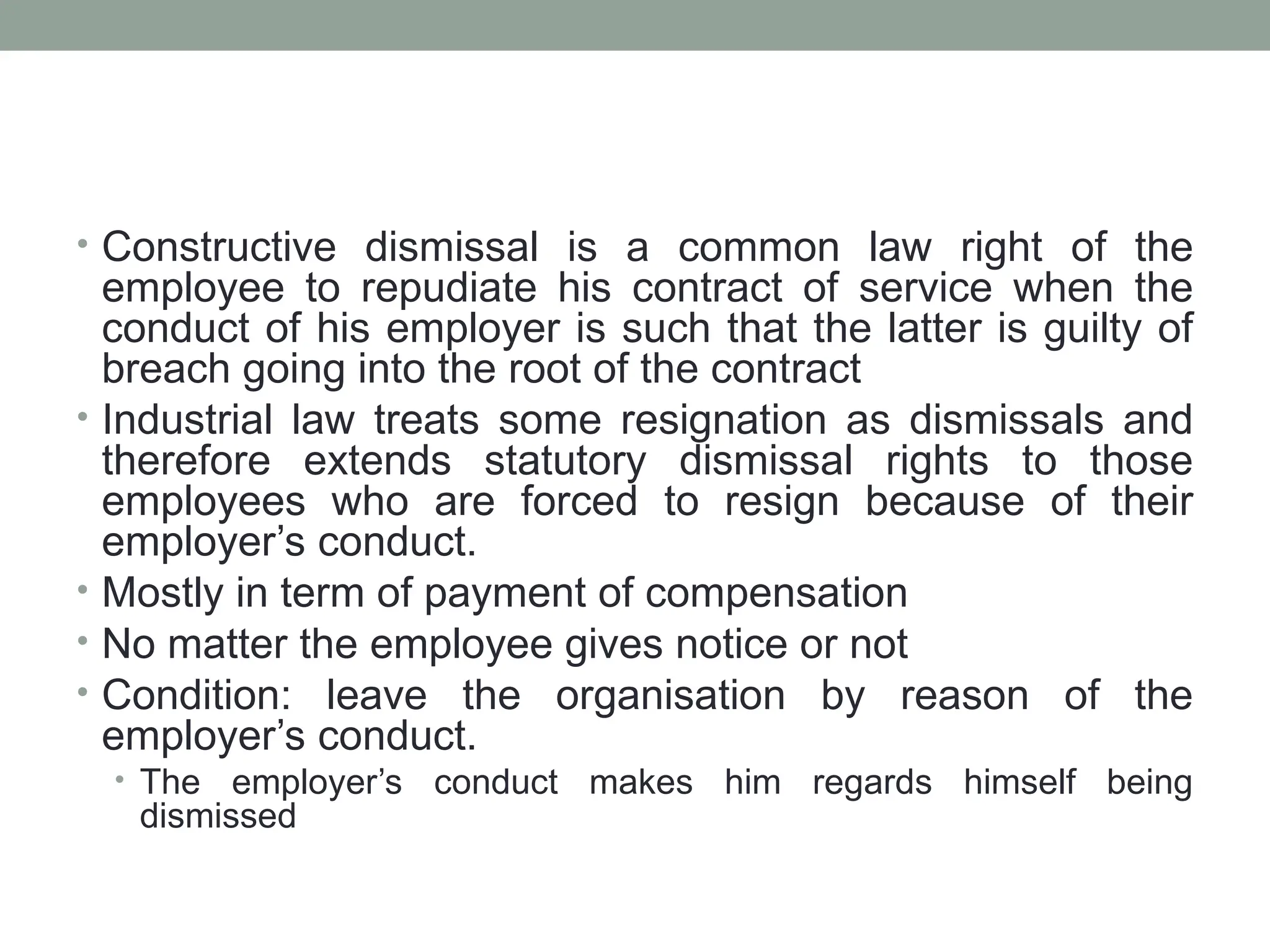 LECTURE NOTES CONSTRUCTIVE DISMISSAL.ppt