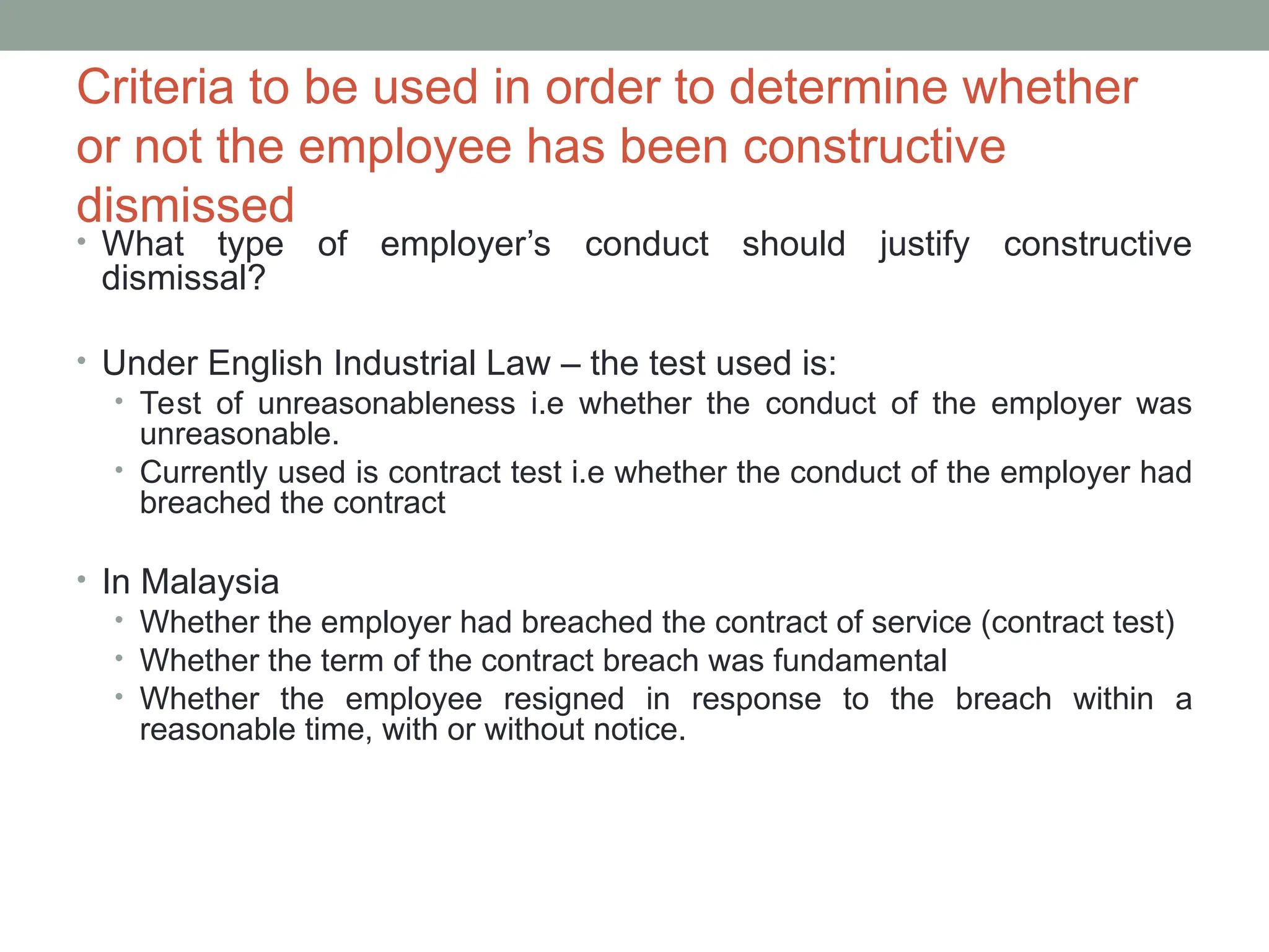 LECTURE NOTES CONSTRUCTIVE DISMISSAL.ppt