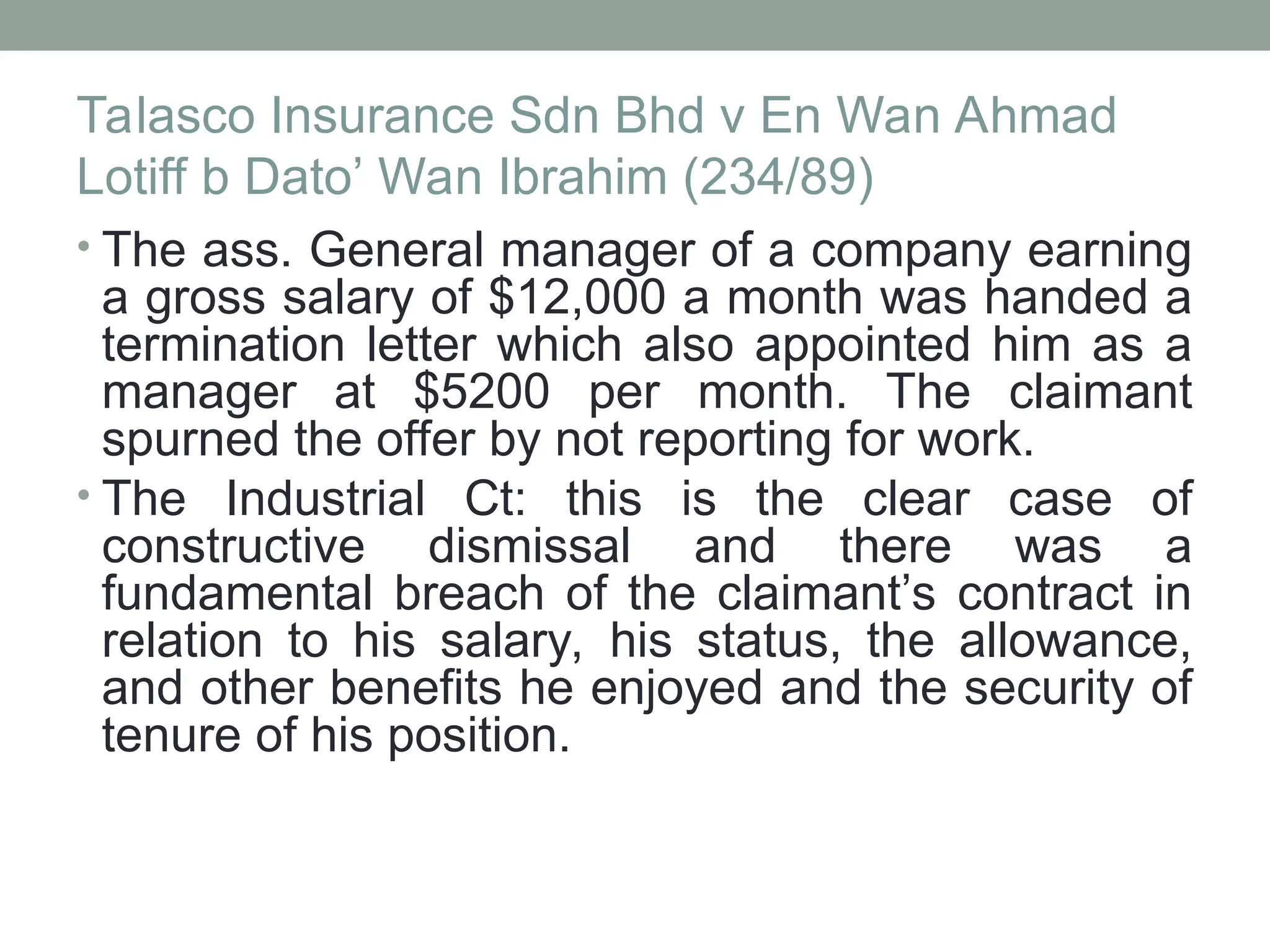 LECTURE NOTES CONSTRUCTIVE DISMISSAL.ppt