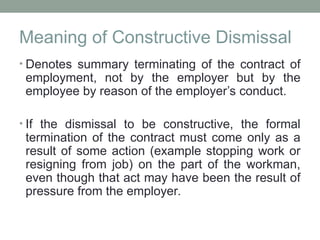 LECTURE NOTES CONSTRUCTIVE DISMISSAL.ppt