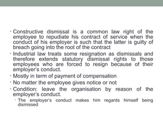 LECTURE NOTES CONSTRUCTIVE DISMISSAL.ppt