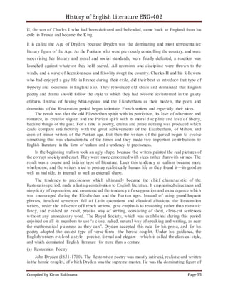 History of English Literature | DOCX